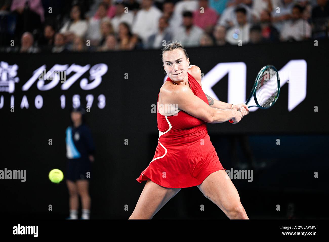 Paris, France. 23rd Jan, 2024. Aryna Sabalenka during the Australian Open 2024 Grand Slam tennis ...