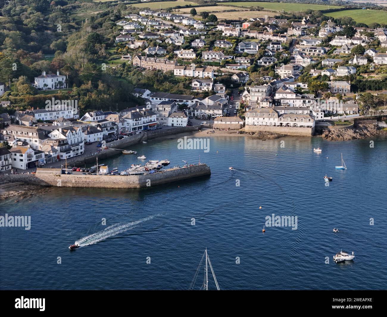 St Mawes Cornwall UK drone,aerial Stock Photo - Alamy