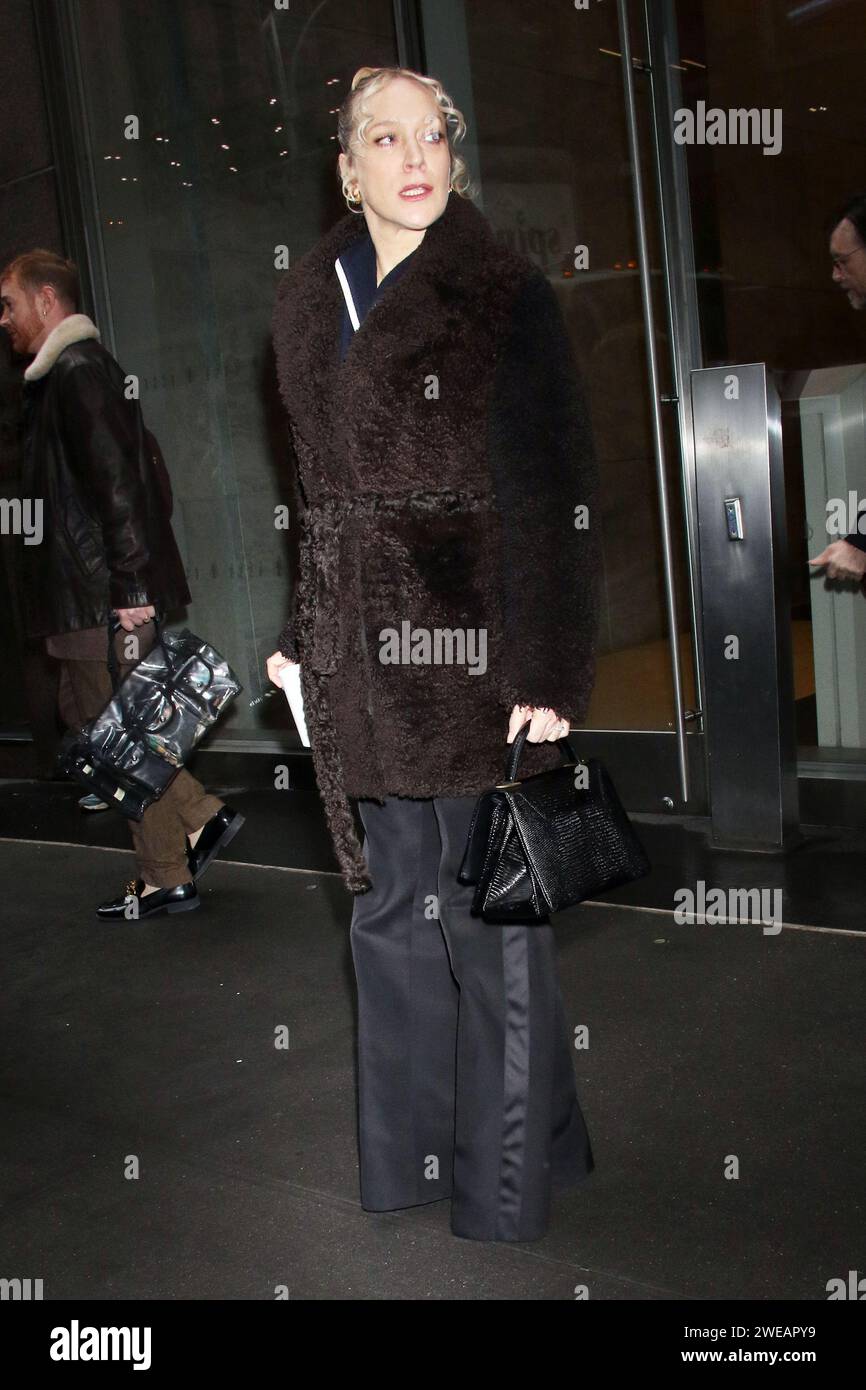 New York, NY, USA. 23rd Jan, 2024. Chole Sevigny seen leaving SiriusXM ...