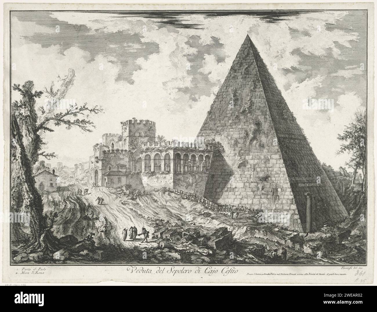 Piramide Van Cestius Te Rome, Giovanni Battista Piranesi, 1748 - 1778 ...