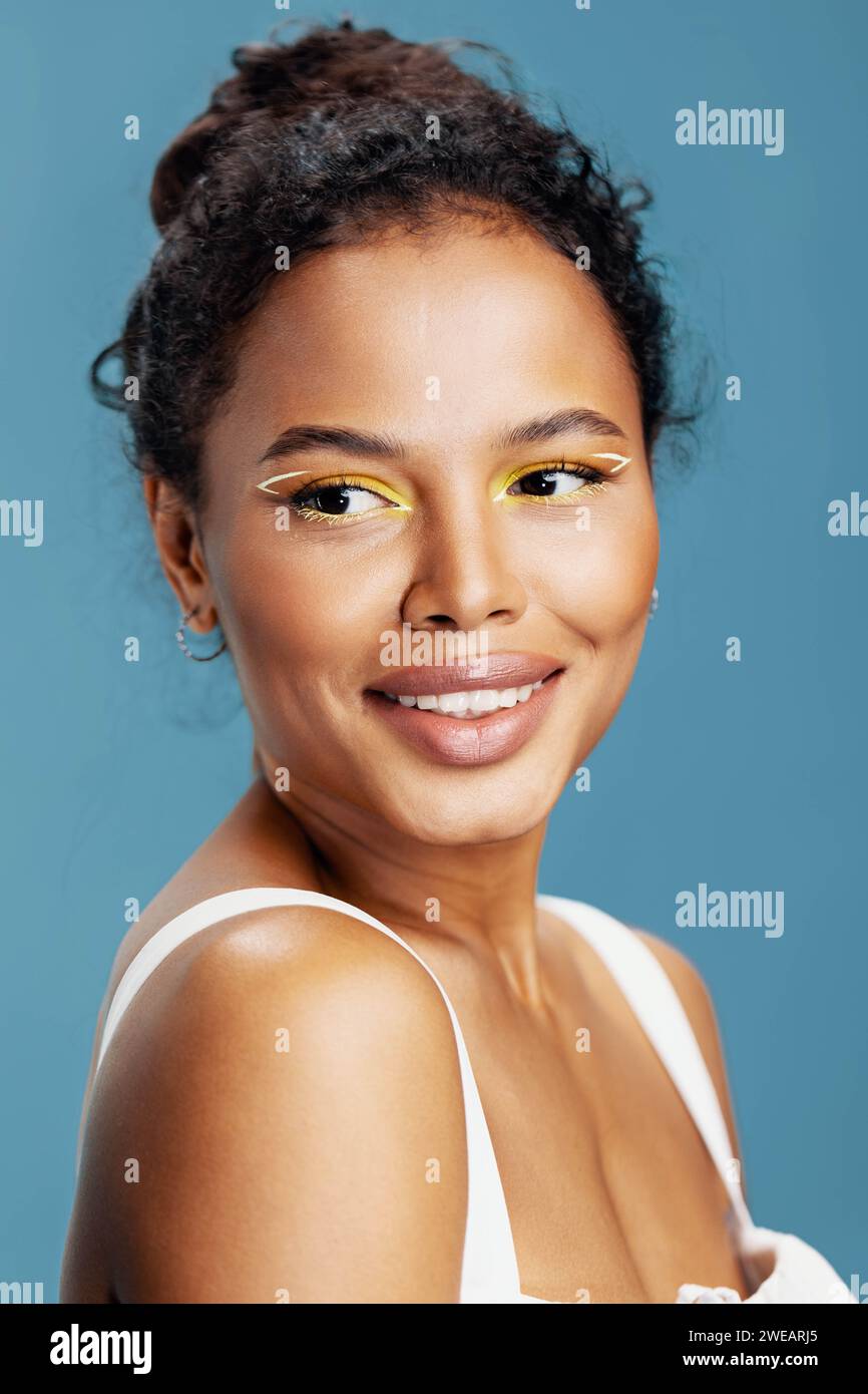 Woman skin smile portrait american beauty african Stock Photo - Alamy