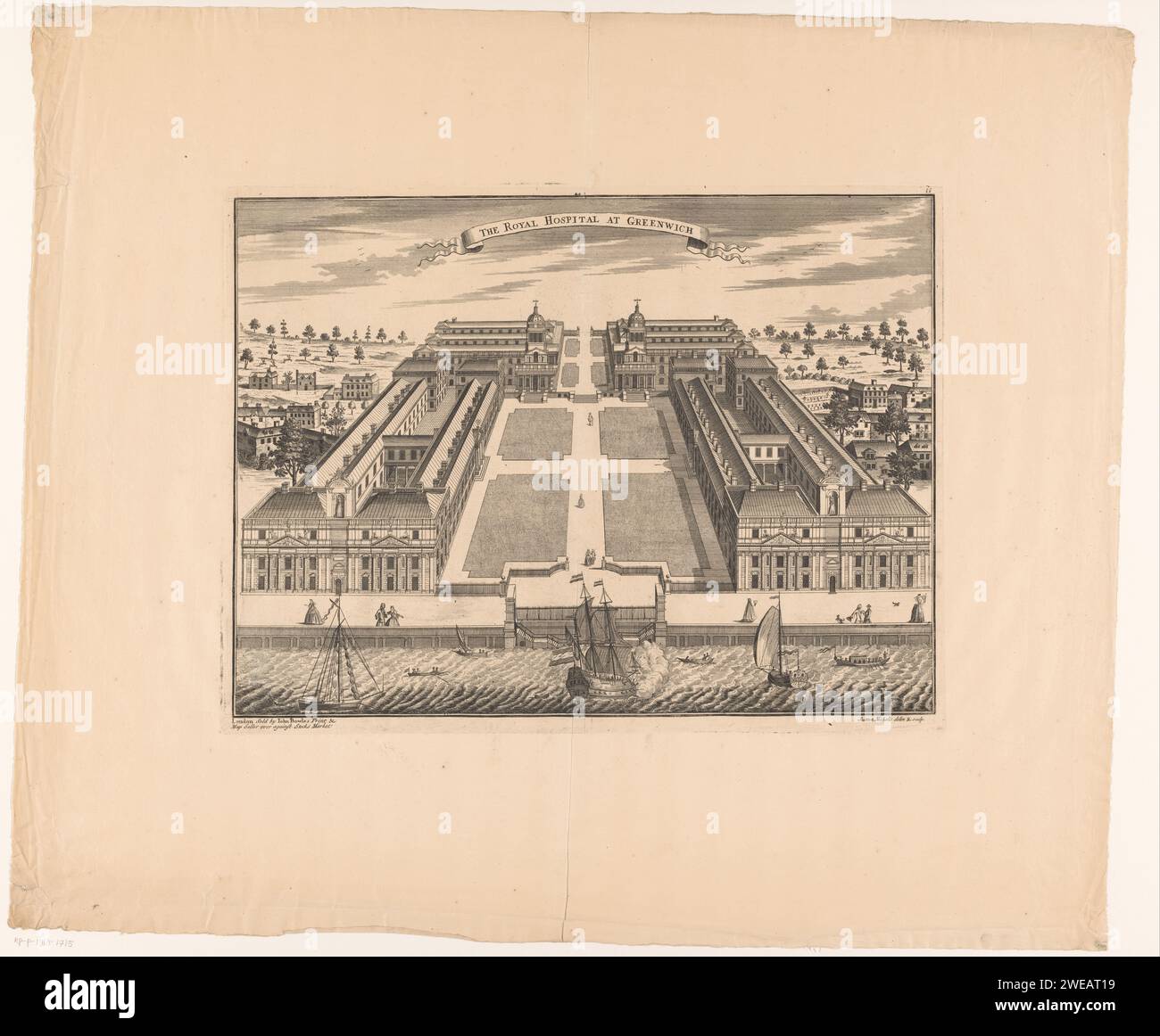View of Greenwich Hospital in London, Sutton Nicholls, 1720 - 1731 ...