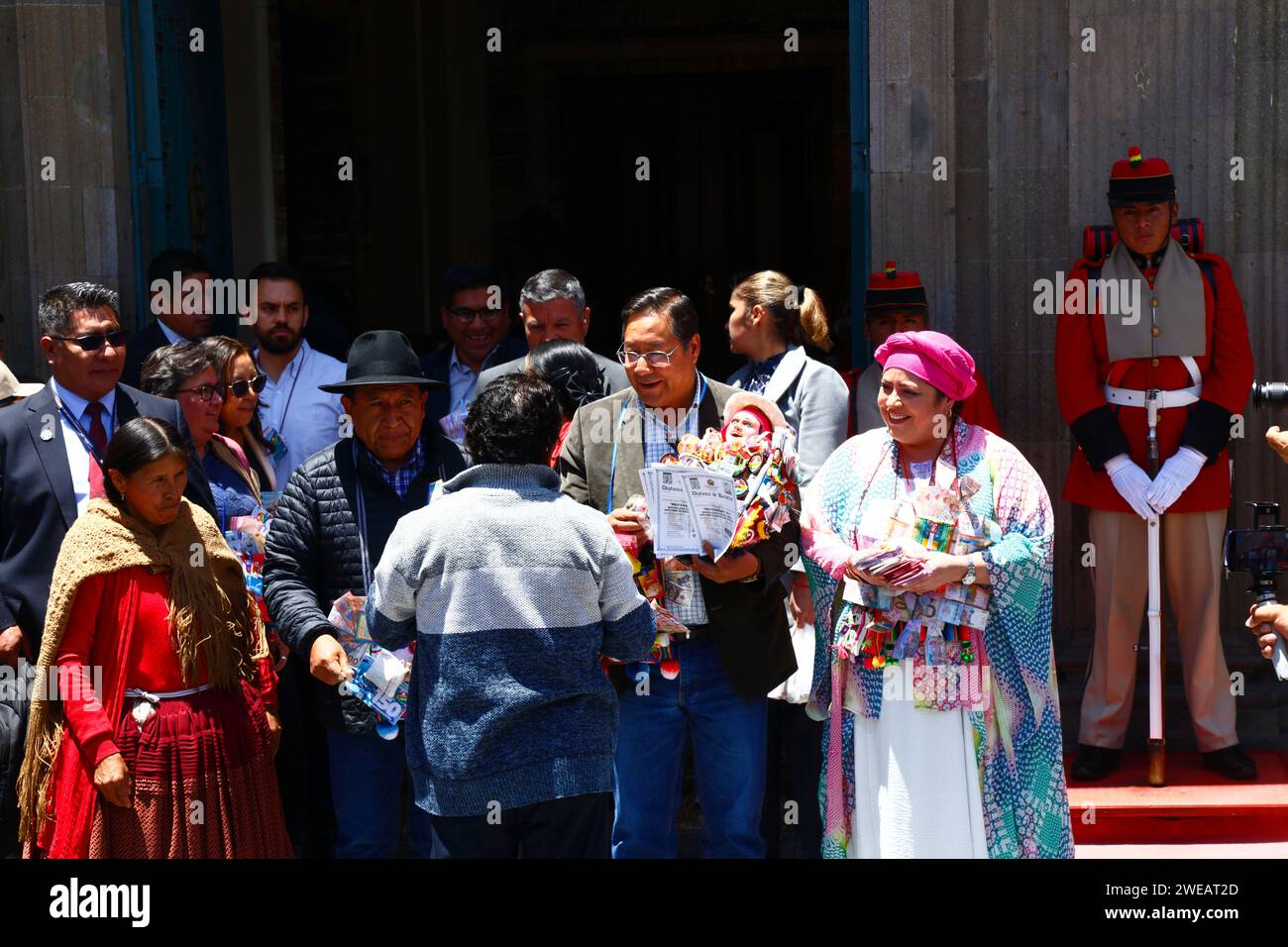 La Paz, BOLIVIA; 24th January 2024: Bolivian president Luis Arce ...