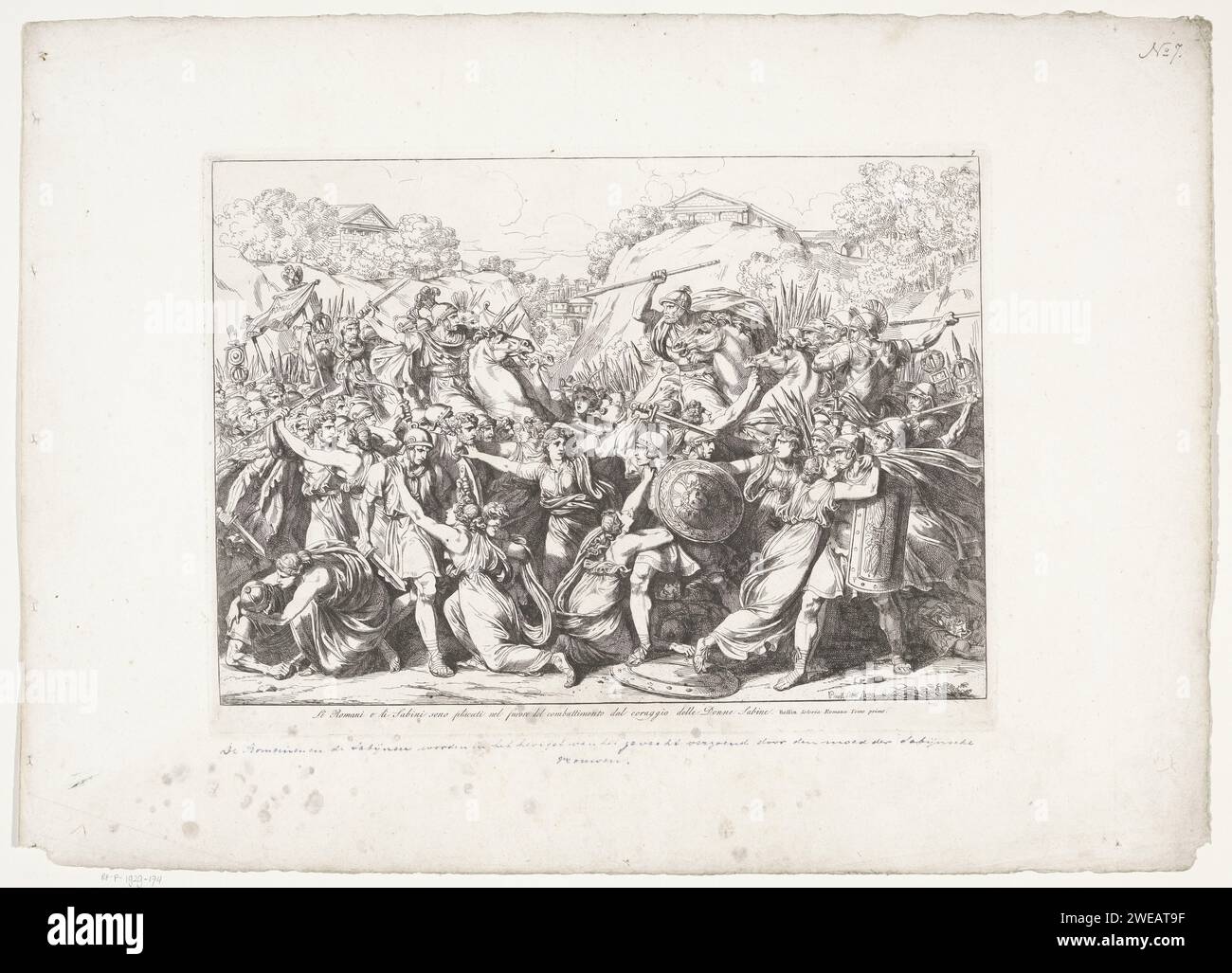 Reconciliation between the Romans and the Sabines, Bartolomeo Pinelli ...