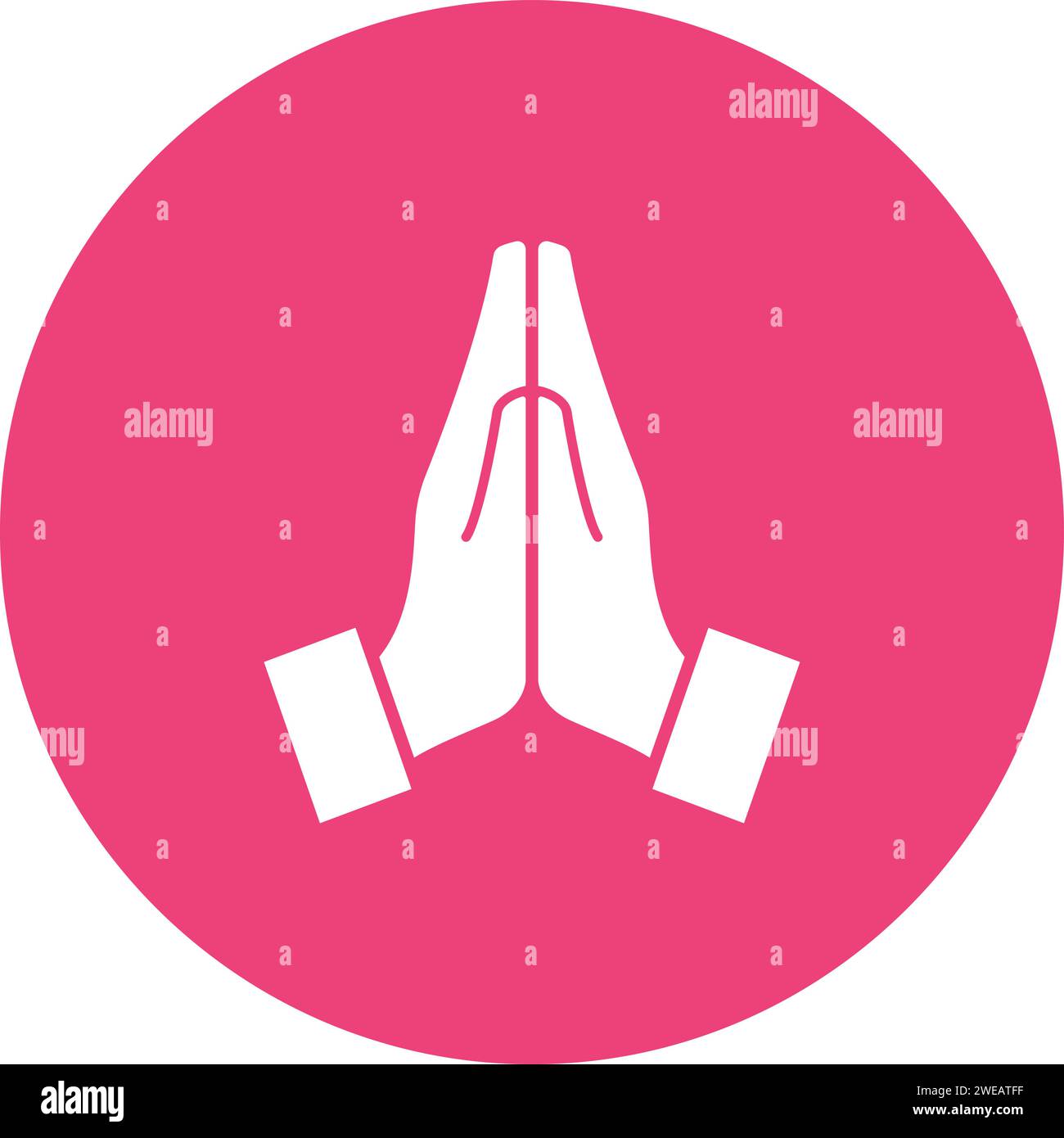 Folded Hands icon vector image Stock Vector Image & Art - Alamy