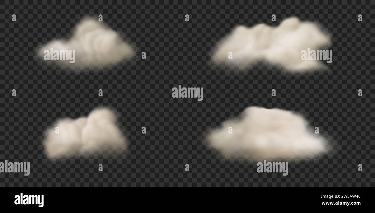 Set of realistic cotton clouds. Vector icons Stock Vector Image & Art ...