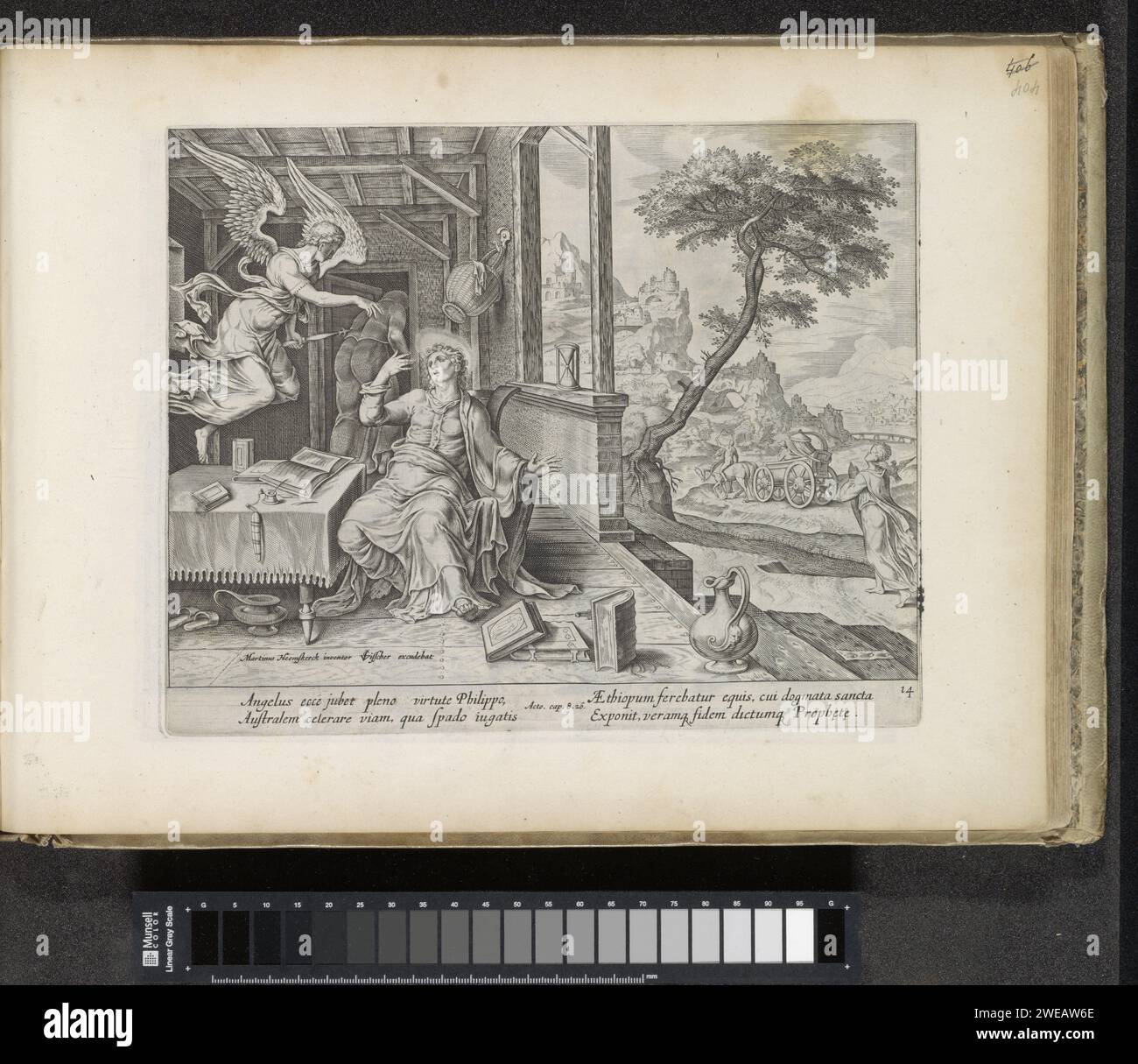 Fillippus is sent by an angel, 1643 print An angel appears for Philip ...