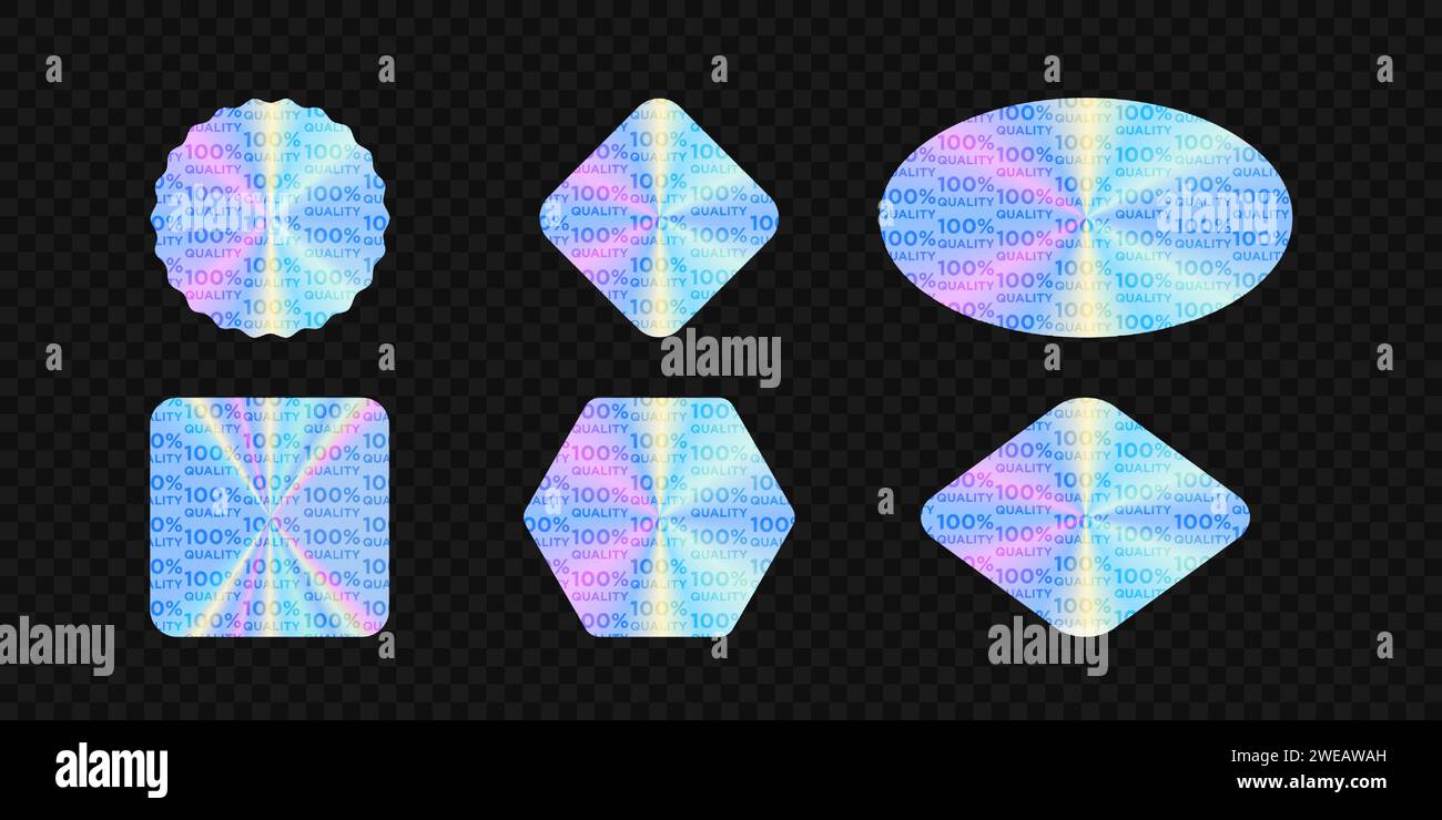 Set of vector hologram icons in geometric shapes Stock Vector Image ...