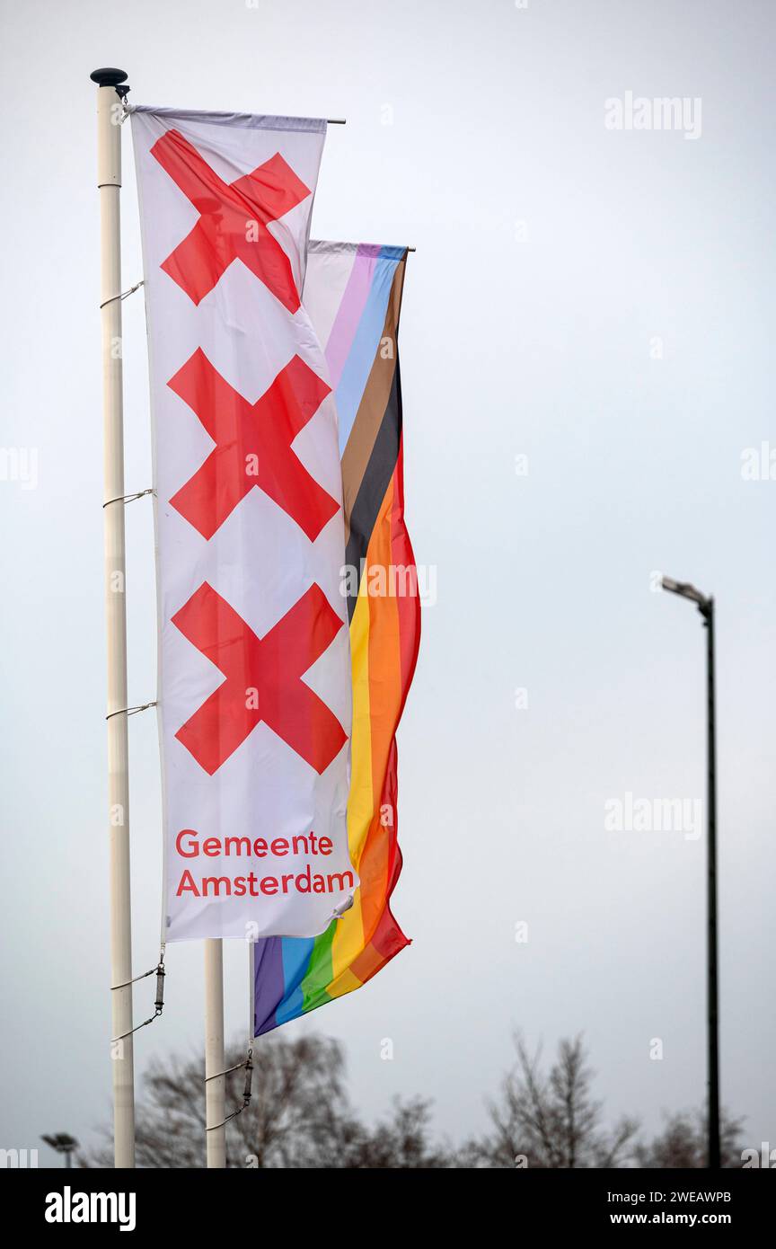 Amsterdam The Netherlands 24th January 2024 A sport field in the city ...