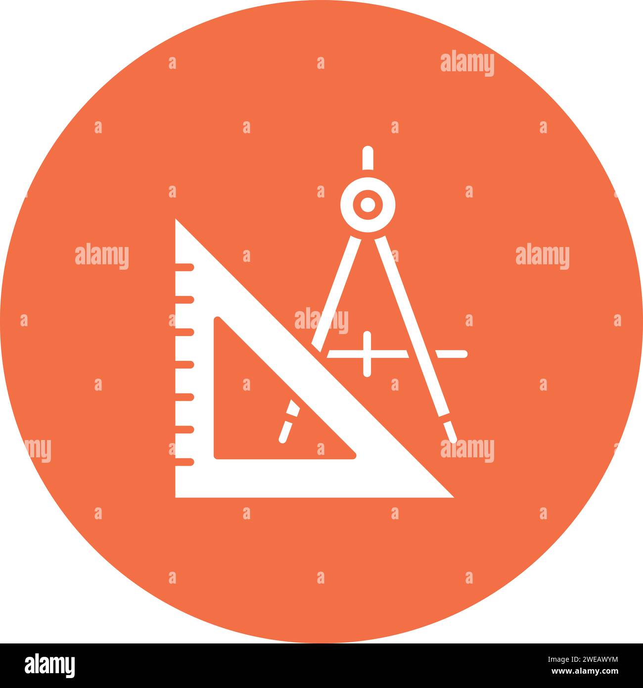 Geometry Tools icon vector image Stock Vector Image & Art - Alamy