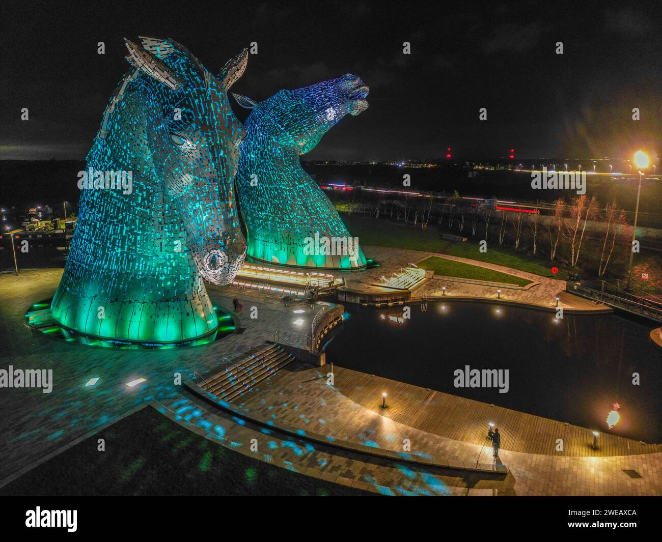 Kelpies falkirk snow hi-res stock photography and images - Alamy