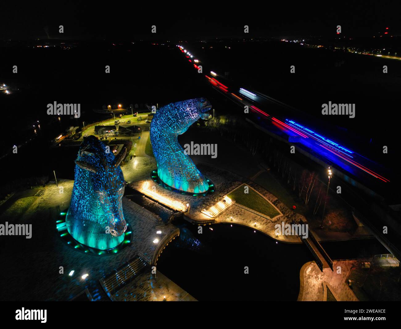 Kelpies falkirk snow hi-res stock photography and images - Alamy