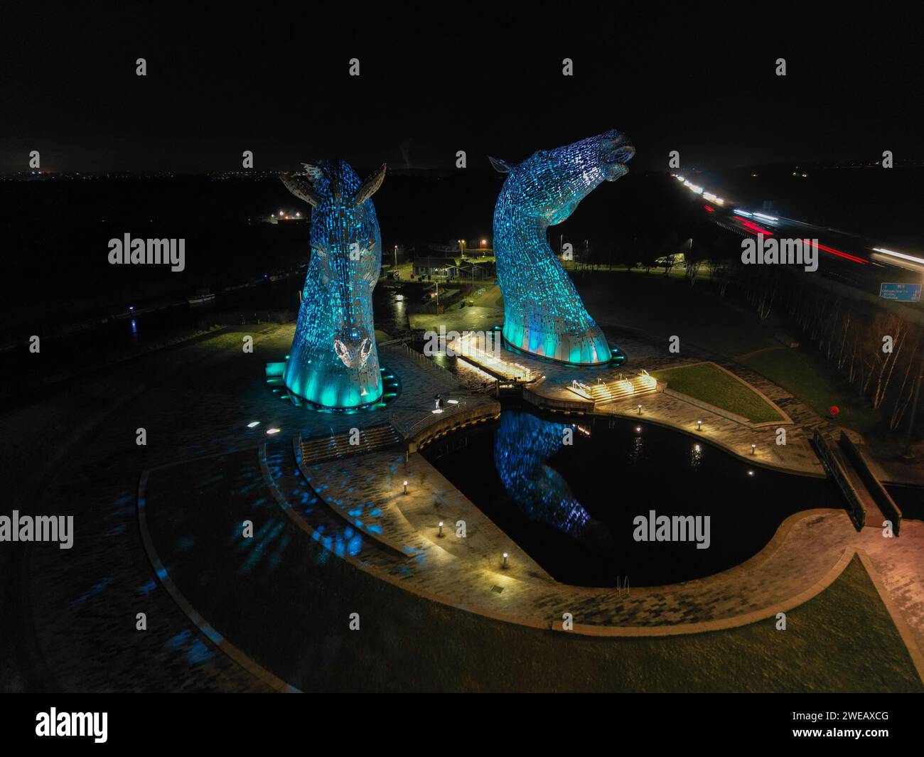 Kelpies falkirk snow hi-res stock photography and images - Alamy