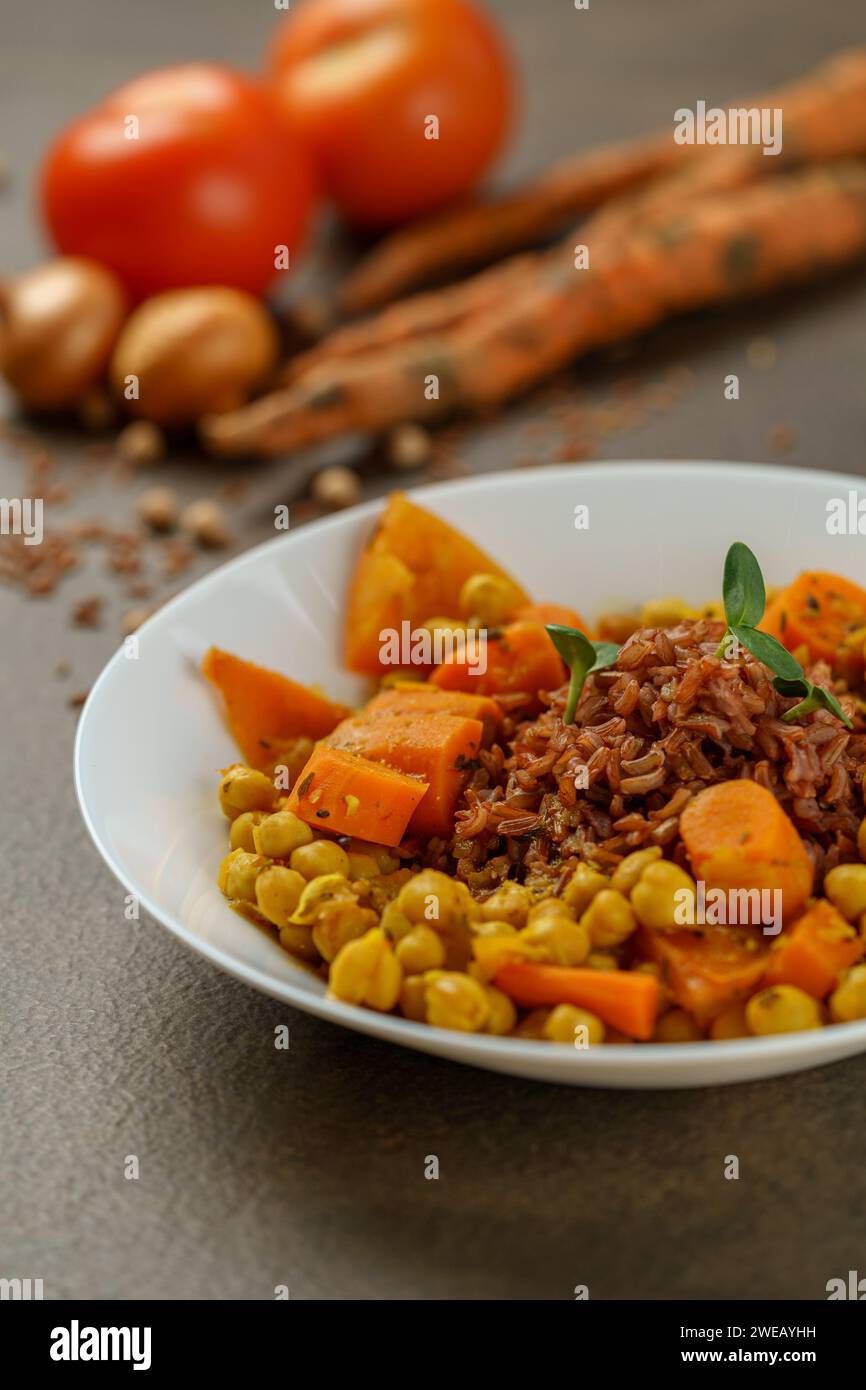 elegant fancy healthy vegan gluten-free food Stock Photo - Alamy