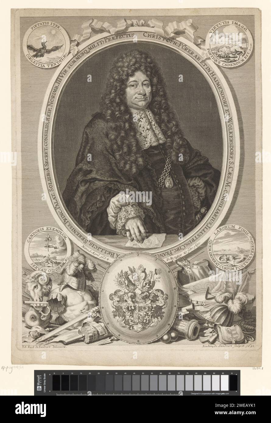 PortraT van Christoph IV Fürer von Haimendorf, Johann Joachim von ...