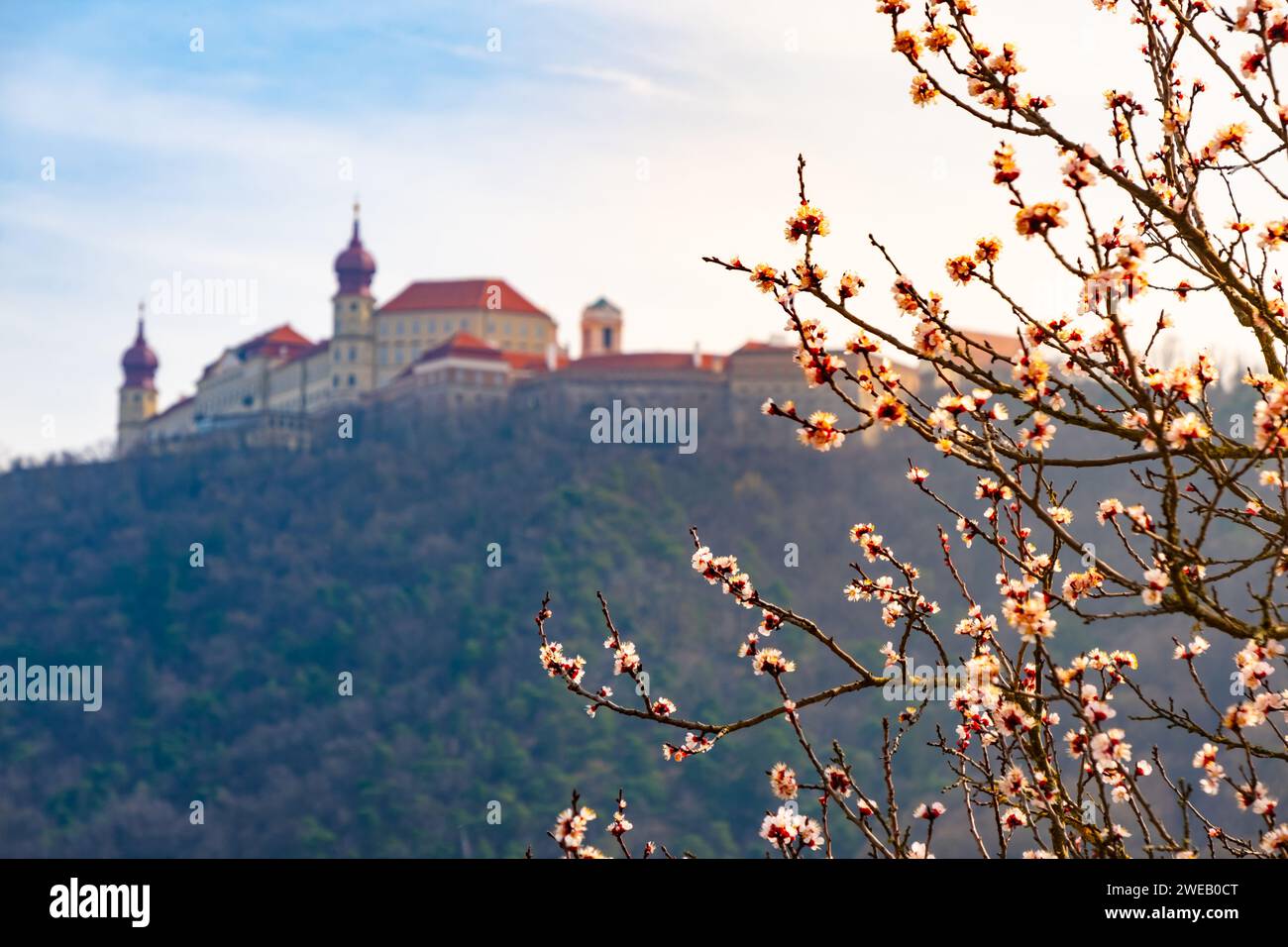 Melk town square melk abbey hi-res stock photography and images - Alamy