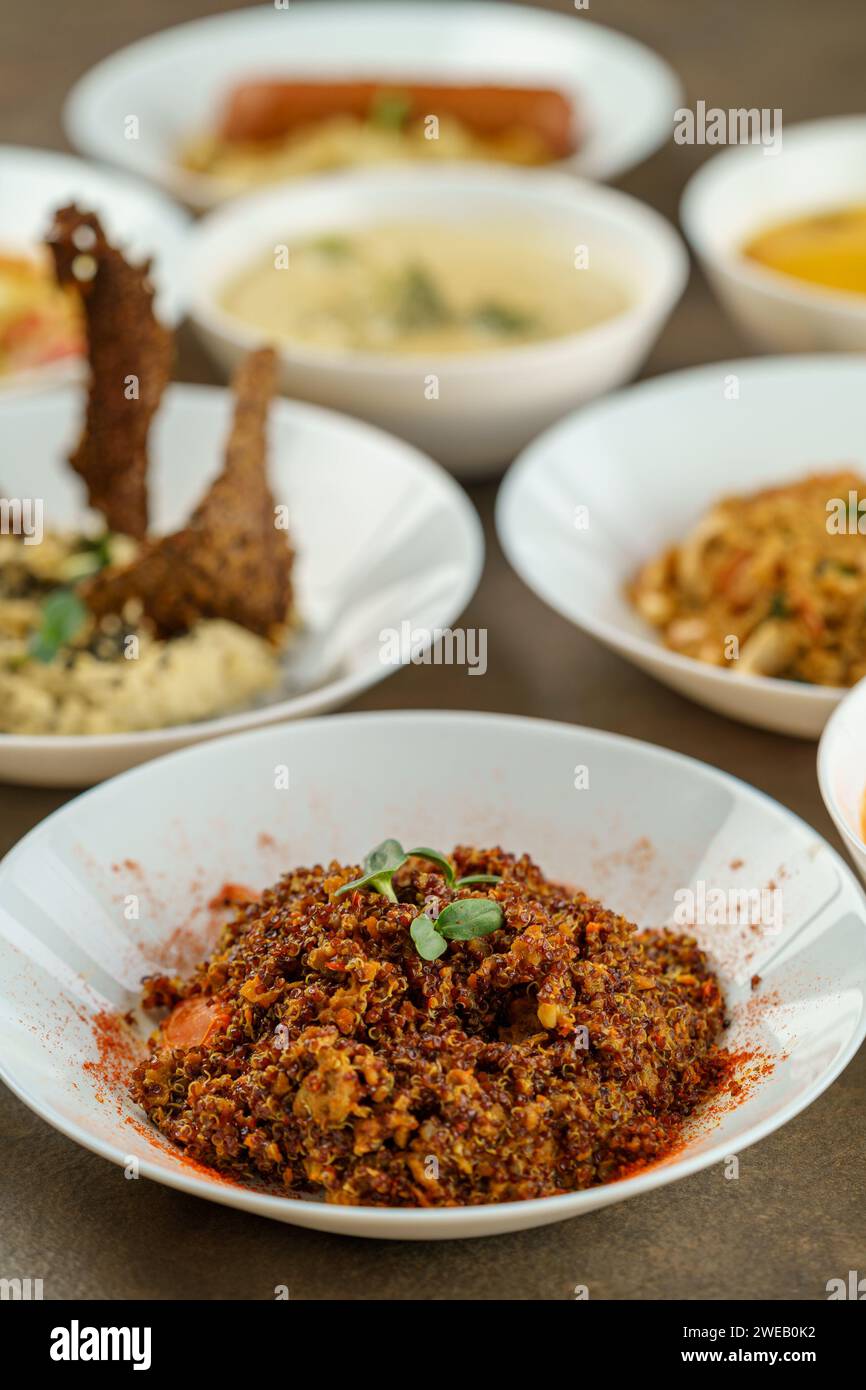 elegant fancy healthy vegan gluten-free food Stock Photo - Alamy