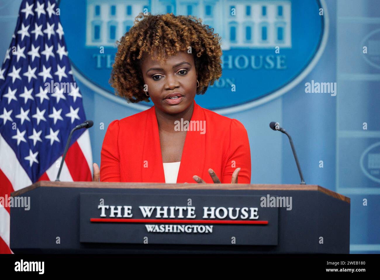 Washington, United States. 24th Jan, 2024. Karine Jean-Pierre, White ...