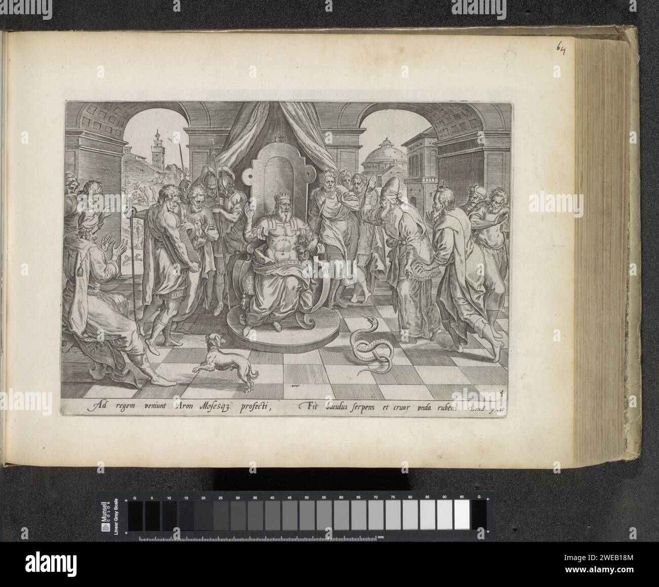 Moses and Aaron at Pharaoh, 1643 print Moses and Aaron speak with the ...