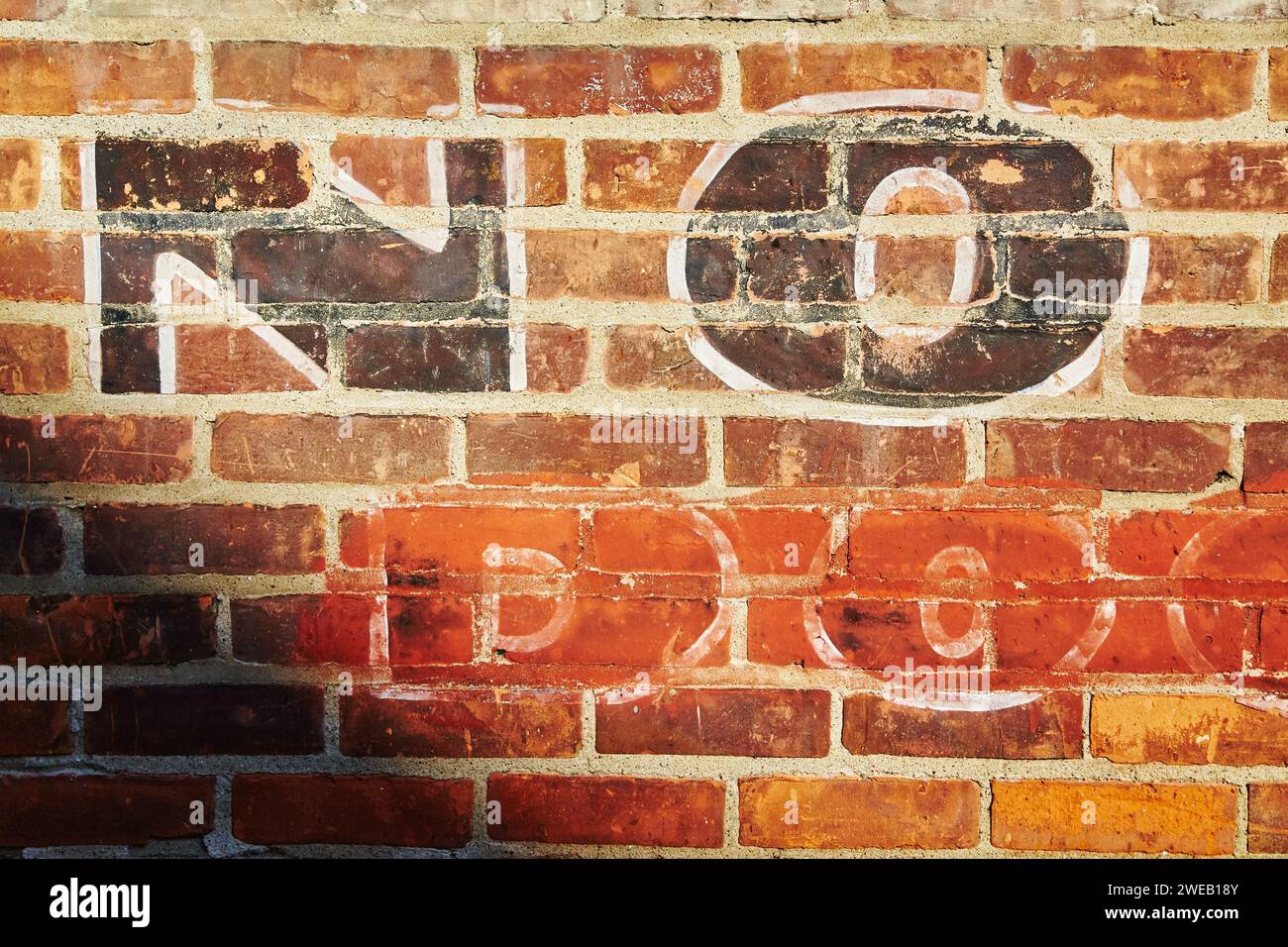Vintage Brick Wall Texture with Faded Paint Close-Up Stock Photo - Alamy