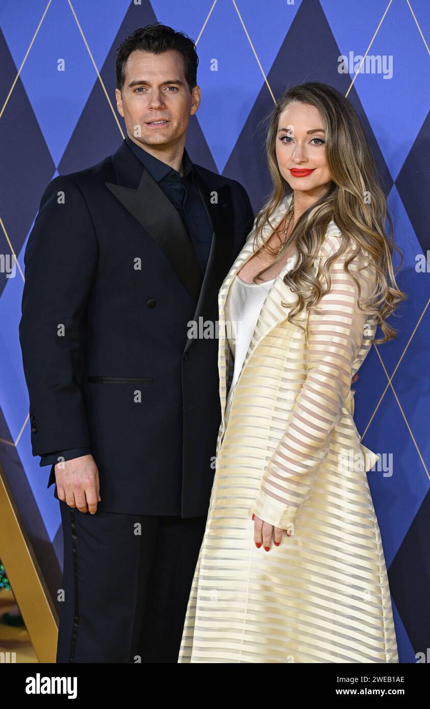 London, UK. January 24th, 2024. Henry Cavill and Natalie Viscuso ...