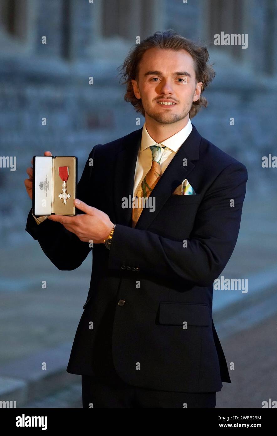 Thomas Coyd after being made a Member of the Order of the British ...
