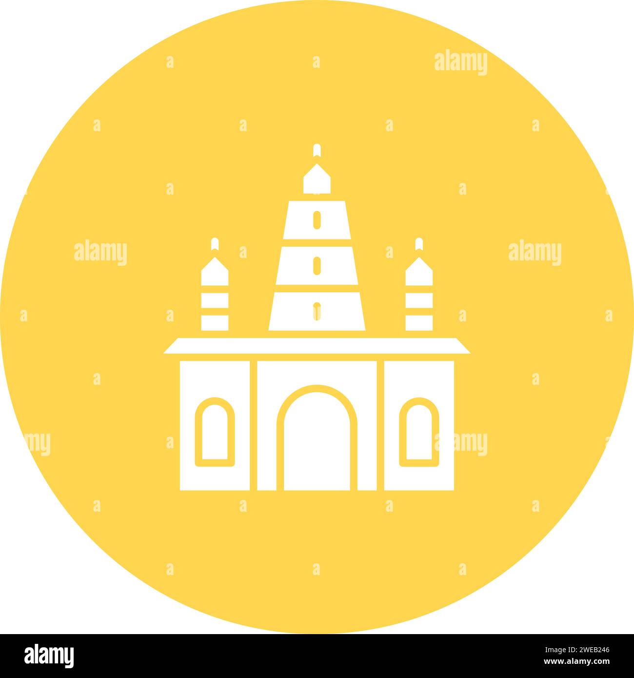 Hindu Temple icon vector image Stock Vector Image & Art - Alamy