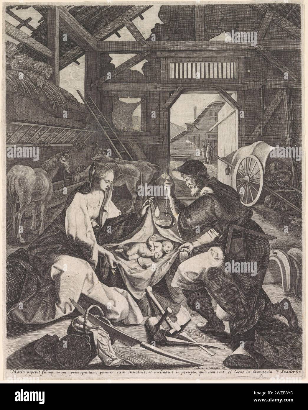 Birth of Christ, Raphaël Sadeler (I), After Joos van Winghe, 1570 ...