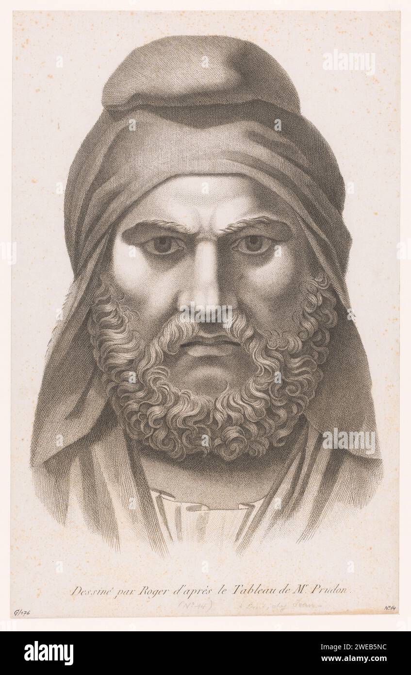 Kop van Man with Baard, Barthélémy Joseph Fulcran Roger, After Pierre ...