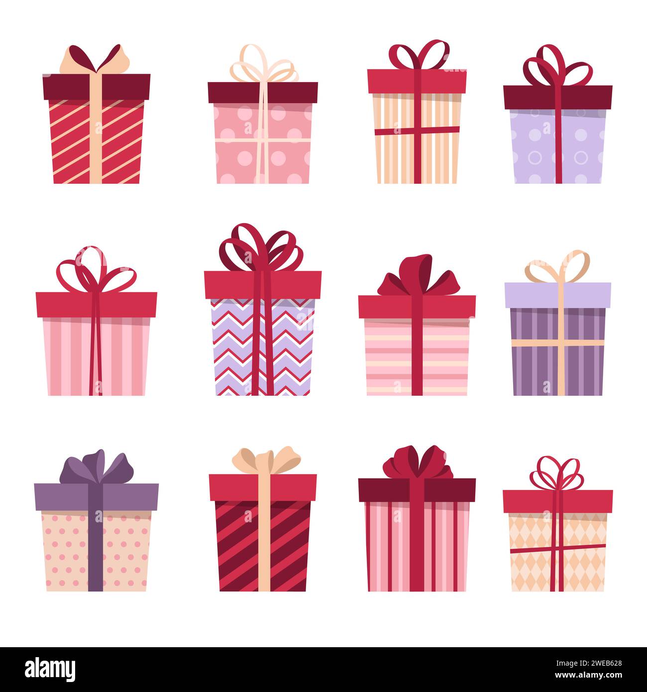 Boxes presents Stock Vector Images - Alamy