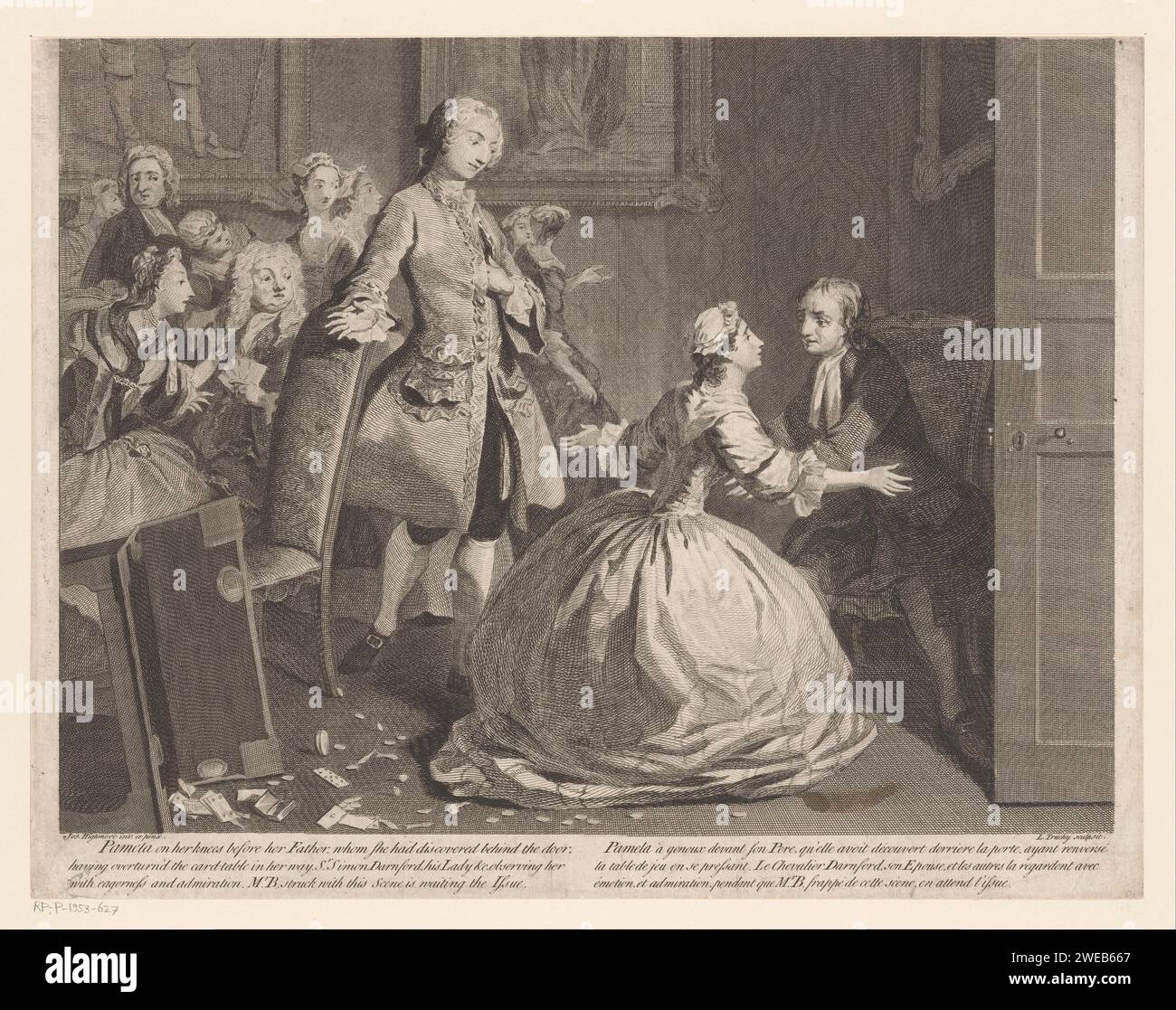 Pamela Knelt for her father, Louis Truchy, After Joseph Highmore, 1745 ...