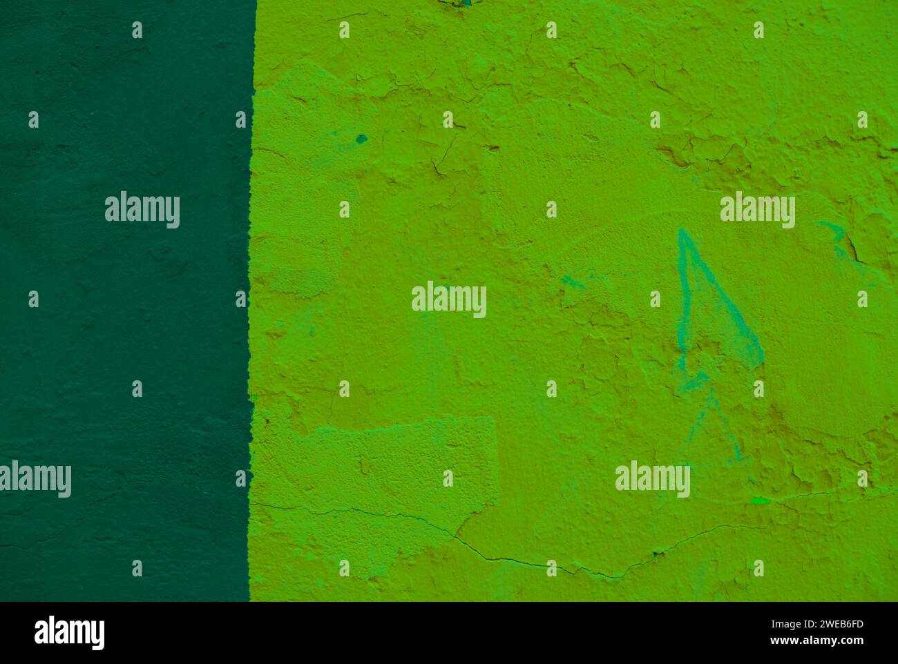 Wall Painted Two Tone. Texture background of two tones: green and light ...