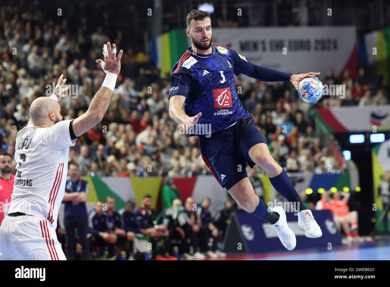 24.01.2024, Lanxess Arena, Koeln, GER, EHF Euro 2024, Men, Hauptrunde ...