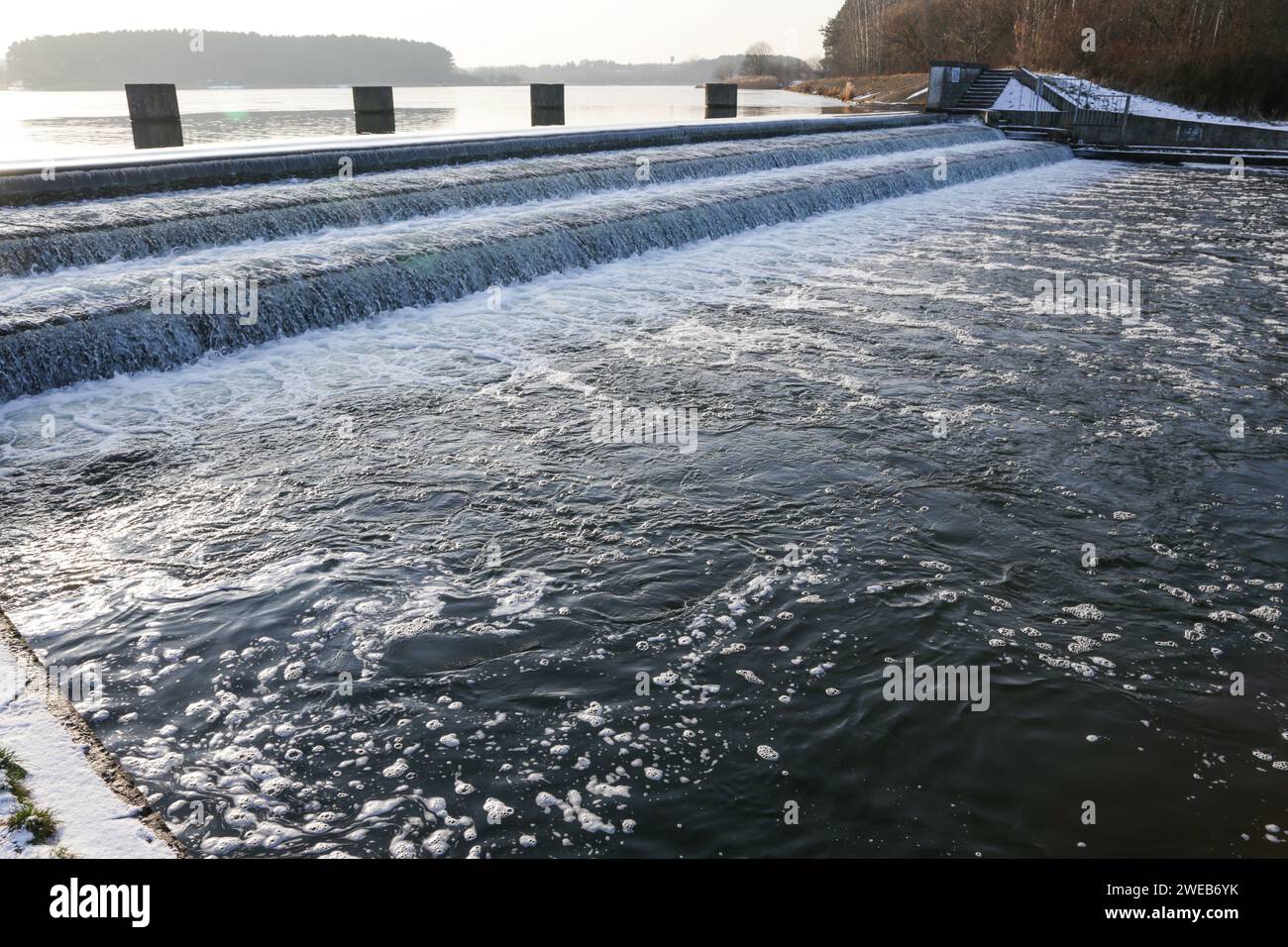 river dam. Dam water release Stock Photo - Alamy