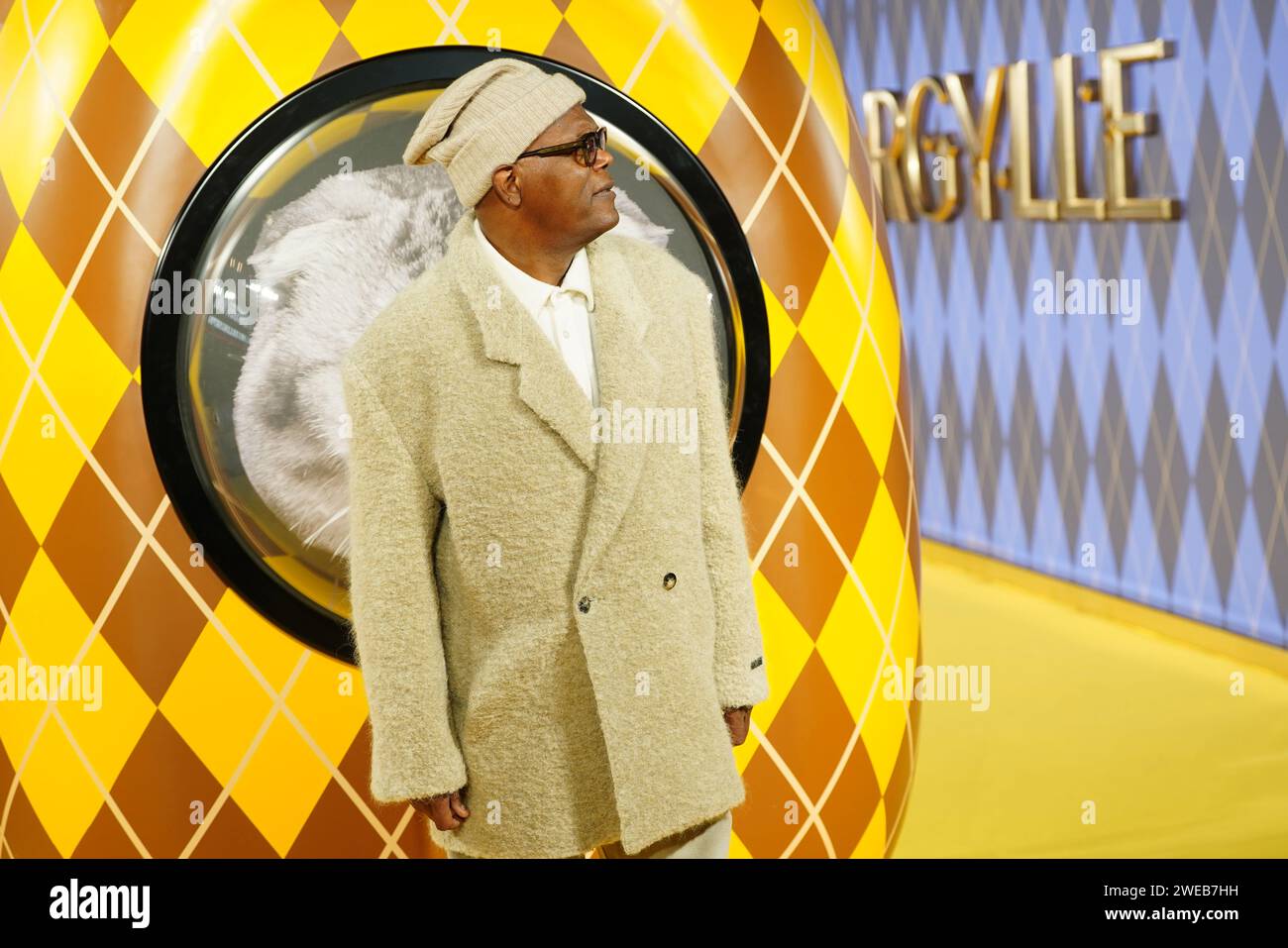Samuel L. Jackson arriving for the world premiere of Argylle at the ...