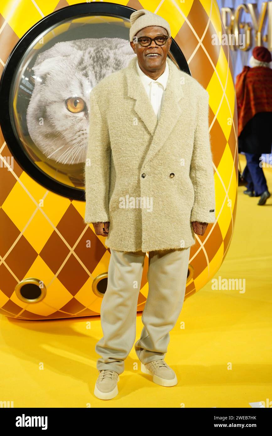 Samuel L. Jackson arriving for the world premiere of Argylle at the ...