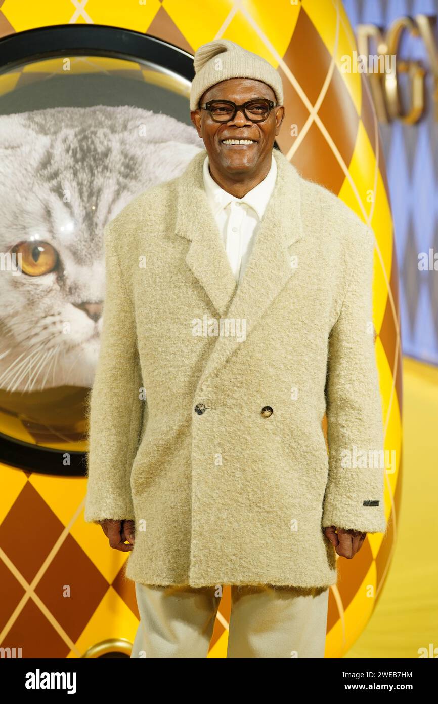 Samuel L. Jackson arriving for the world premiere of Argylle at the ...