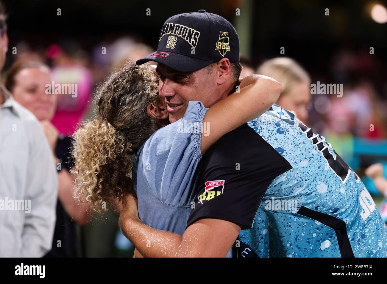 SYDNEY, AUSTRALIA - JANUARY 24: Brisbane Heat player Spencer Johnson ...