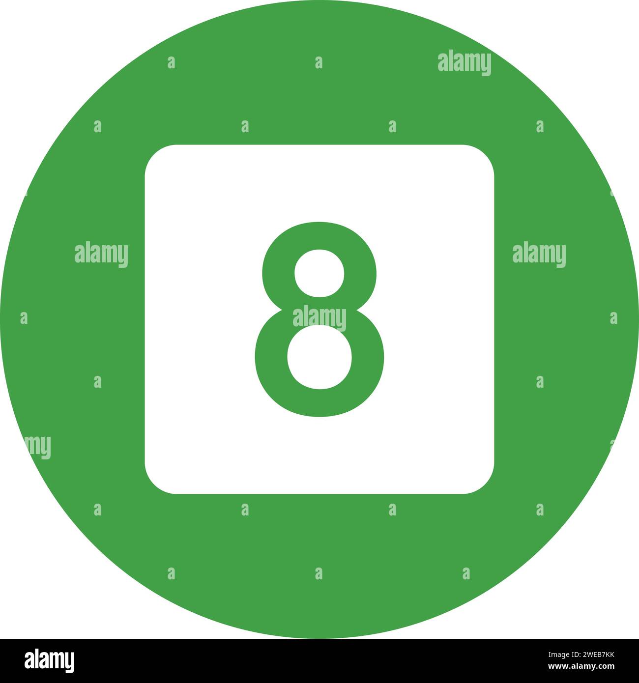 Keycap Digit Eight icon vector image Stock Vector Image & Art - Alamy