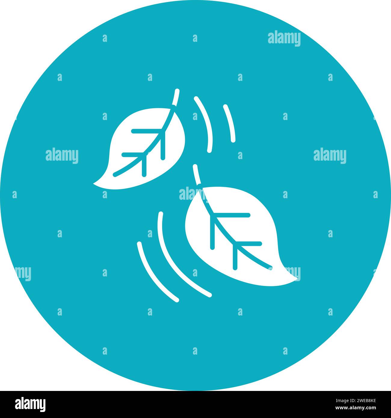 Leaf Fluttering in Wind icon vector image. Suitable for mobile ...