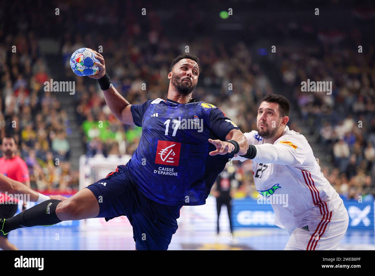 COLOGNE, GERMANY - JANUARY 24 Lanxess Arena, Men's EHF Euro 2024 Main ...