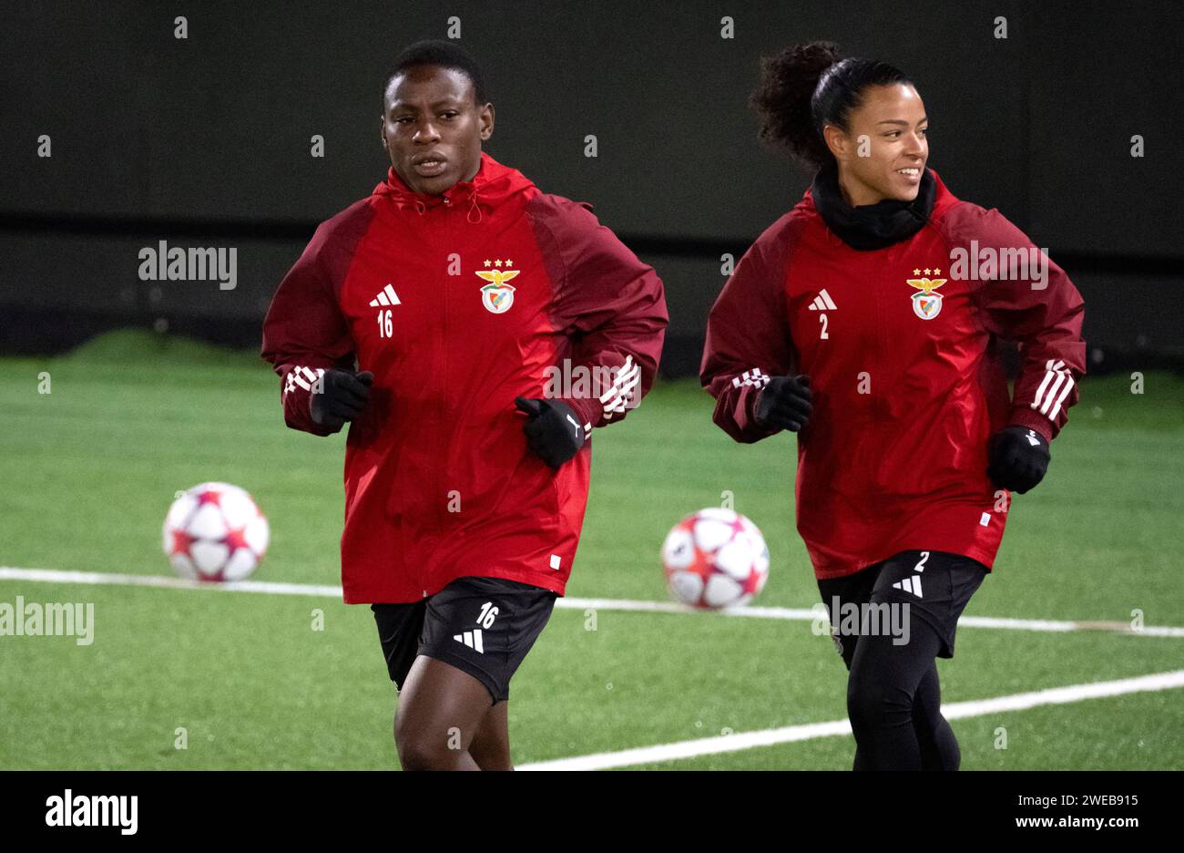 MALMÖ 2024-01-24Benfica's Christy Ucheibe (16, left) and Marie-Yasmine ...