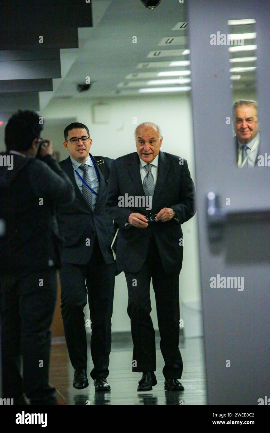 New York, New York, USA. 24th Jan, 2024. The Algerian Minister of ...
