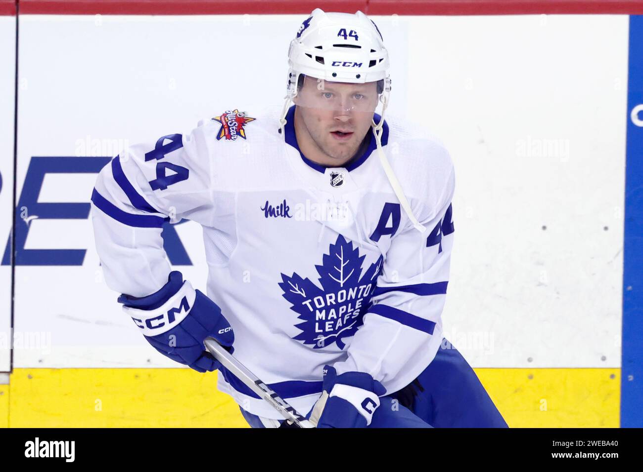 NHL profile photo on Toronto Maple Leafs player Morgan Rielly at a game ...