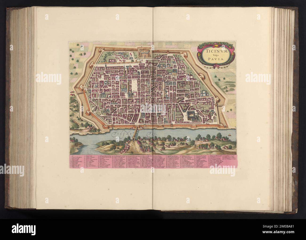View of Pavia in a nutshell perspective, Wenceslaus Hollar, 1693 - 1717 print View of pavia in a ...