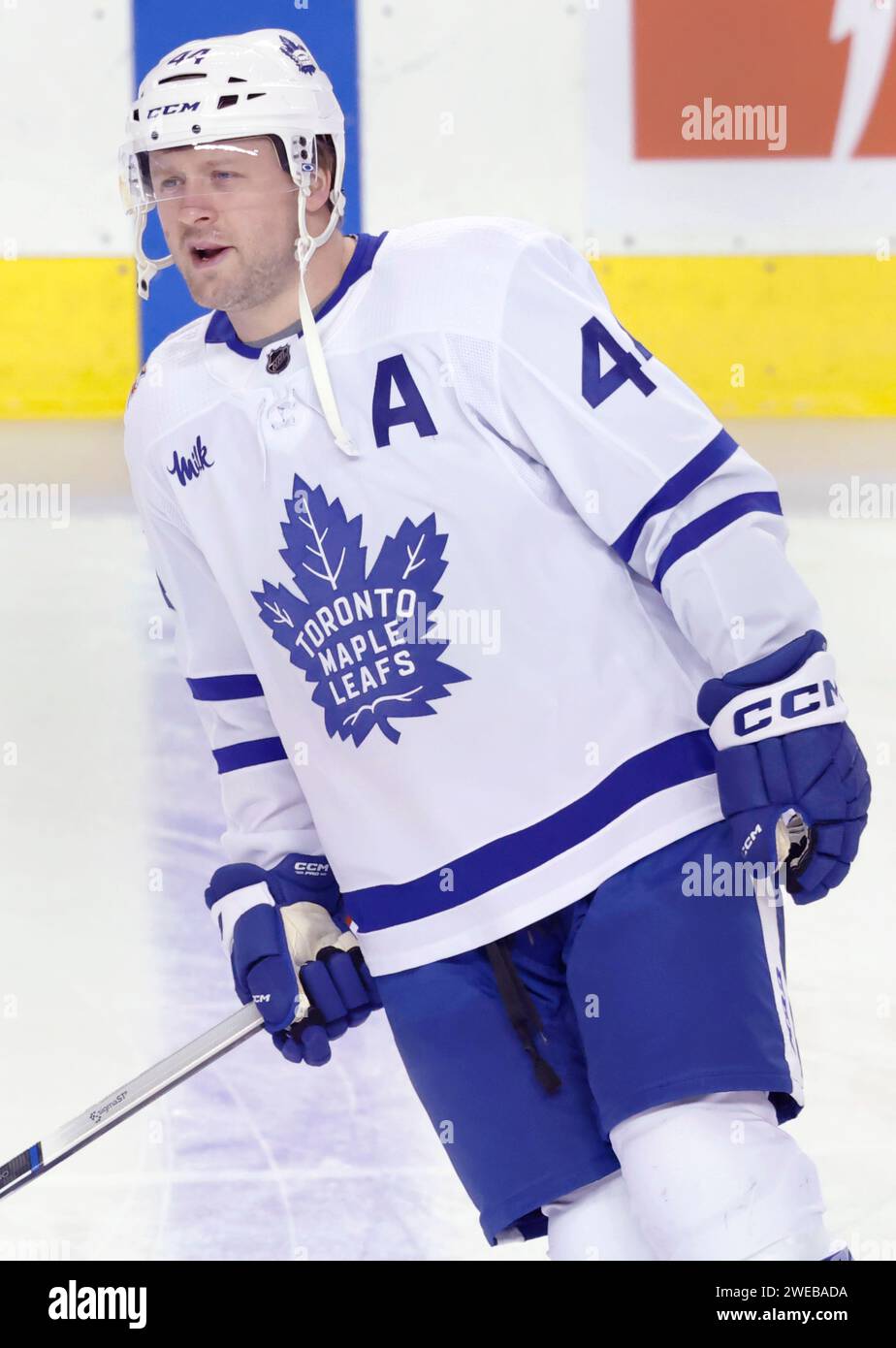 NHL profile photo on Toronto Maple Leafs player Morgan Rielly at a game ...