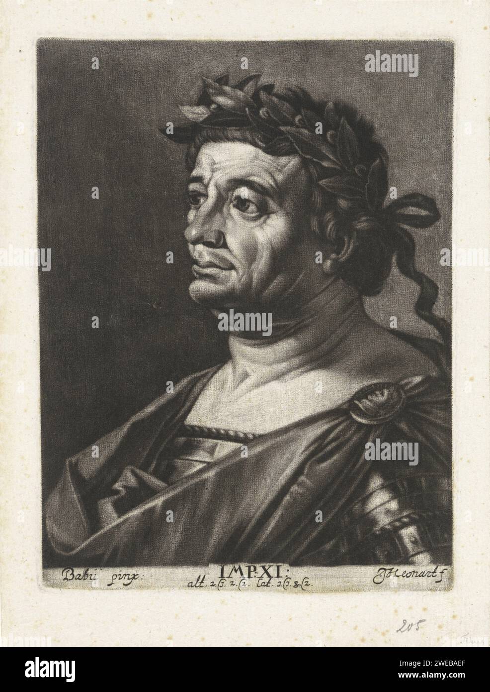 Portrait of Emperor Titus, Johann Friedrich Leonard, After Dirck van ...