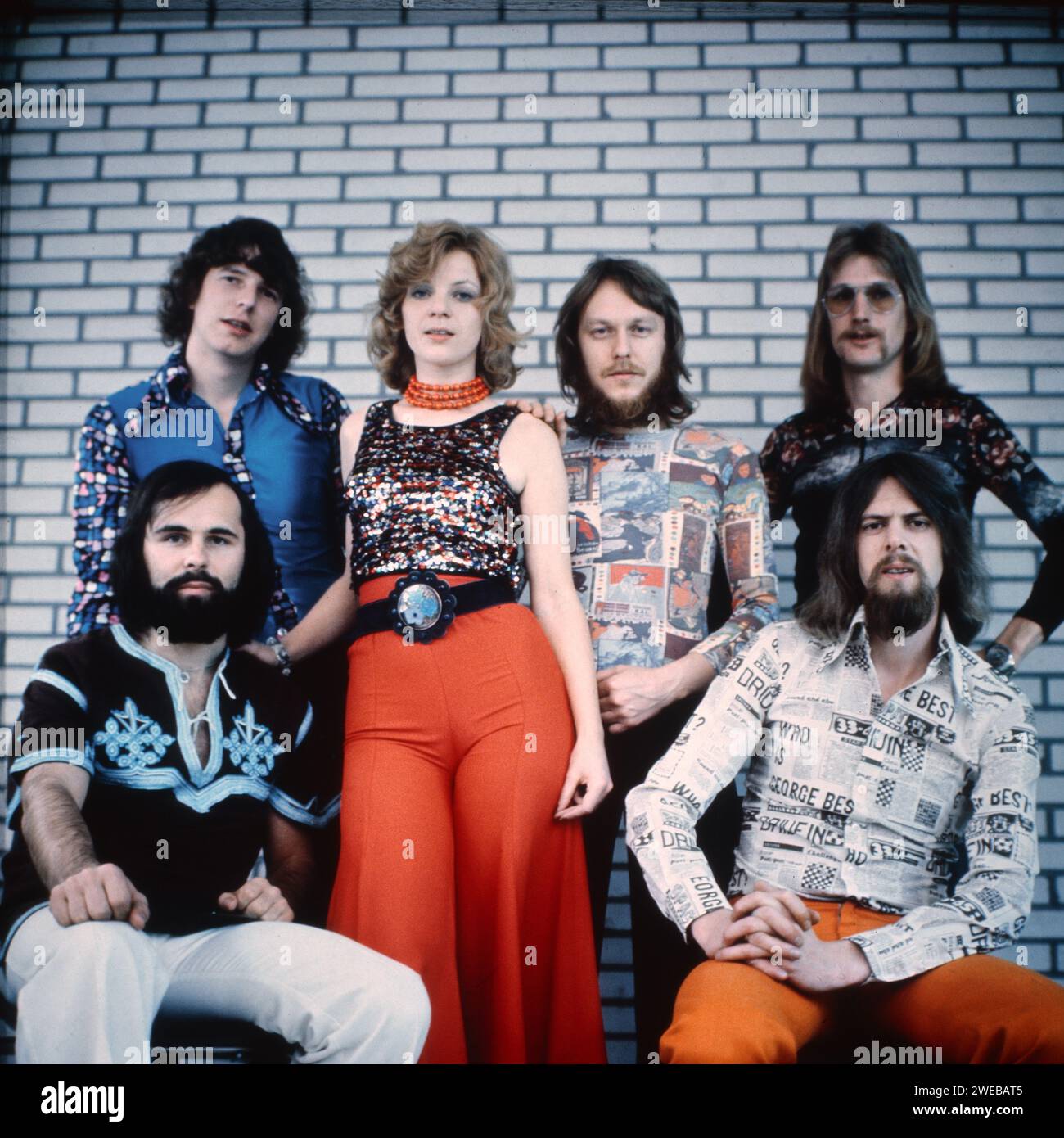 Teach-In, gewinnt den Grand Prix Eurovision 1975 für die Niederlande in ...