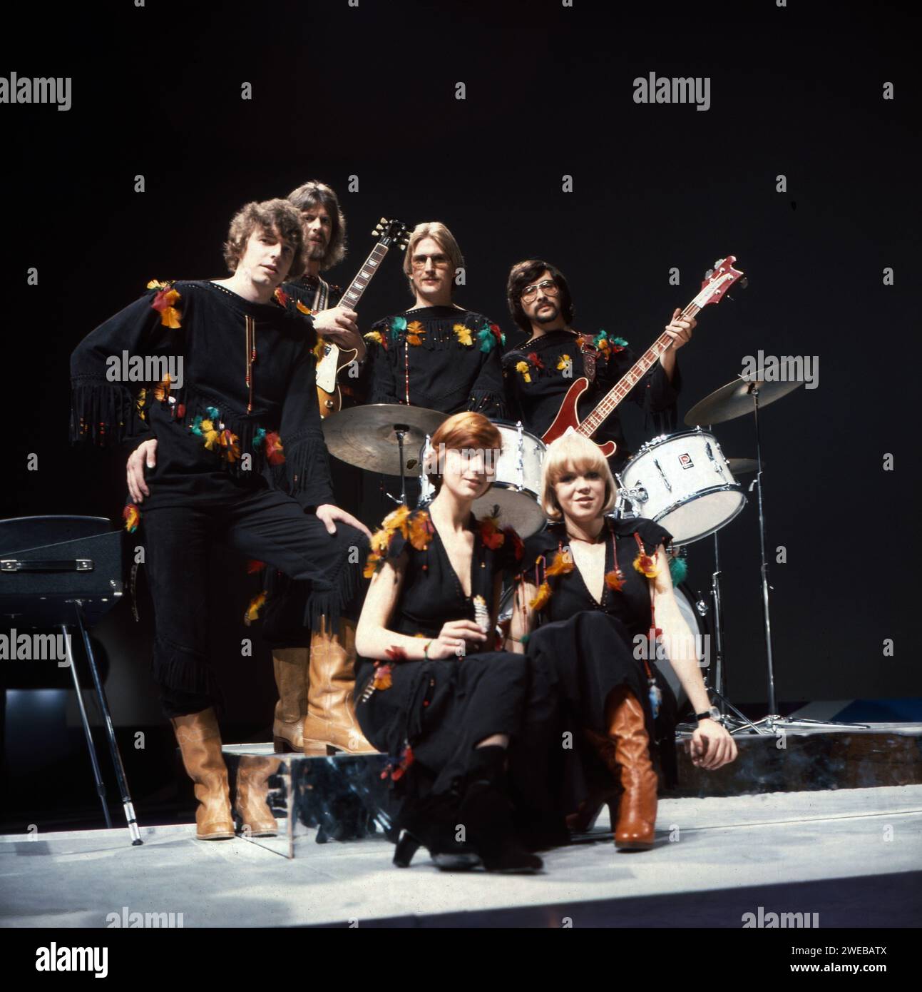 Teach-In, gewinnt den Grand Prix Eurovision 1975 für die Niederlande in ...