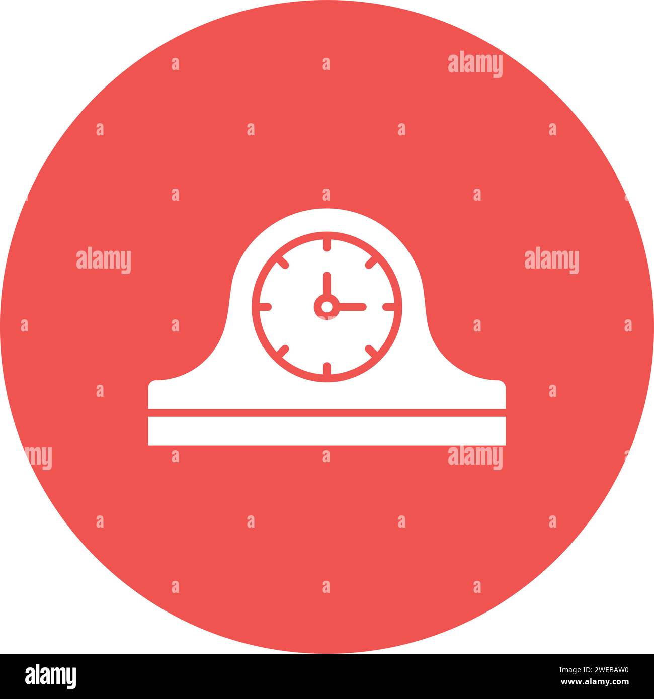 Mantelpiece Clock icon vector image Stock Vector Image & Art - Alamy